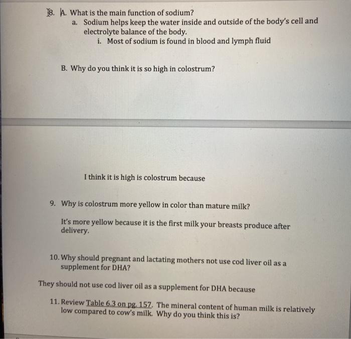 Solved 18. A. What is the main function of sodium? a. Sodium | Chegg.com