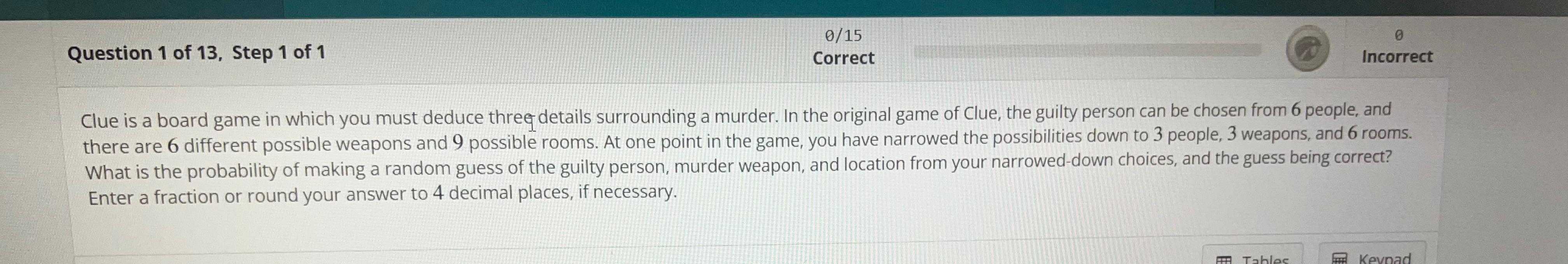 Solved Question 1 of 13, Step 1 of 1\\n(0)/(15)\\n\\\\theta | Chegg.com