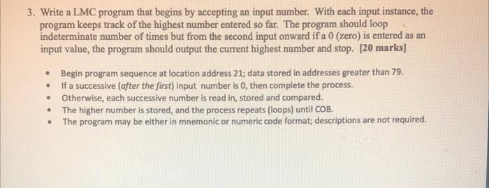 Solved Apply the LMC instruction set below to answer | Chegg.com