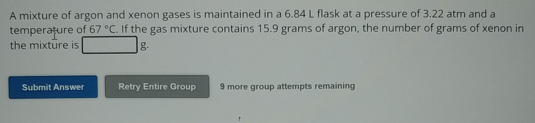 Solved A mixture of argon and xenon gases is maintained in a | Chegg.com