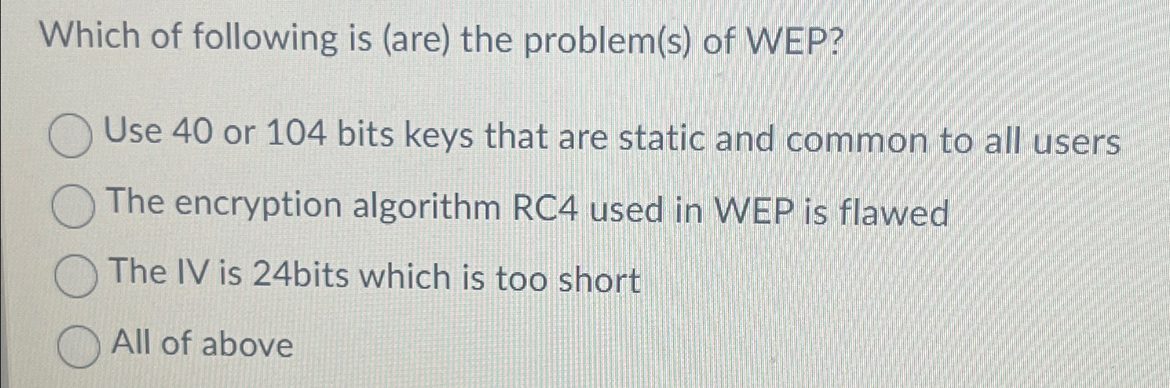 Solved Which of following is (are) ﻿the problem(s) ﻿of | Chegg.com
