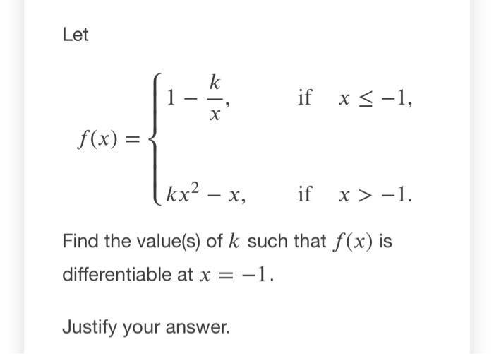 Solved Let k 1- *17 if x | Chegg.com Solved Let k 1- *17 if x | Chegg.com