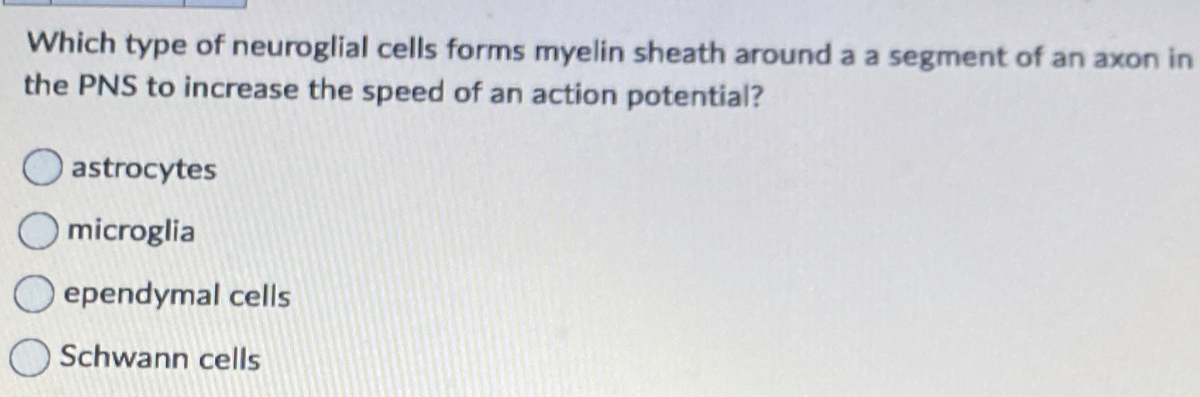 Solved Which type of neuroglial cells forms myelin sheath | Chegg.com