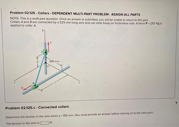 Solved Problem 02.125 - Collars - DEPENDENT MULTI-PART | Chegg.com
