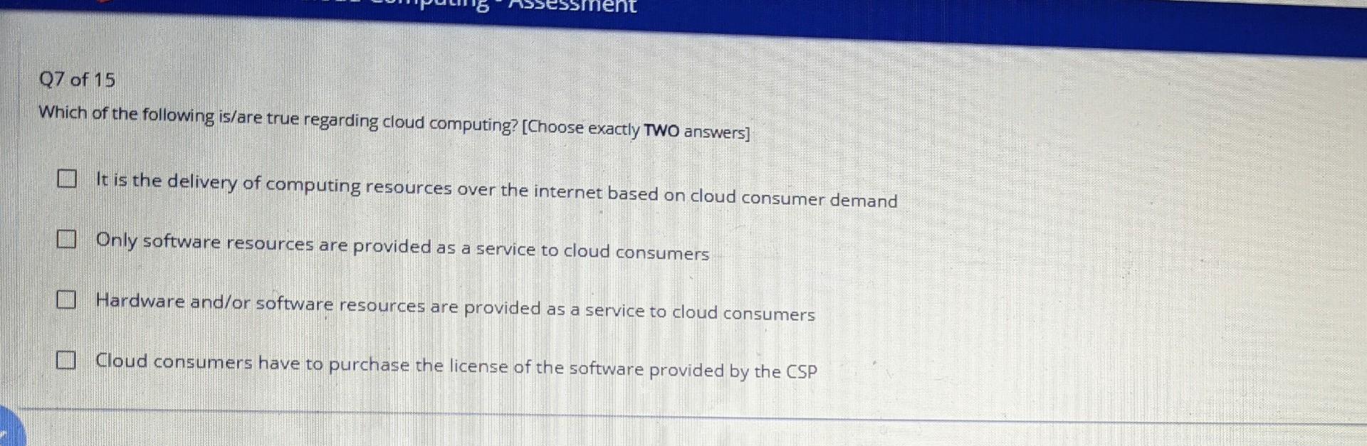 Solved Q7 of 15 Which of the following is/are true regarding | Chegg.com