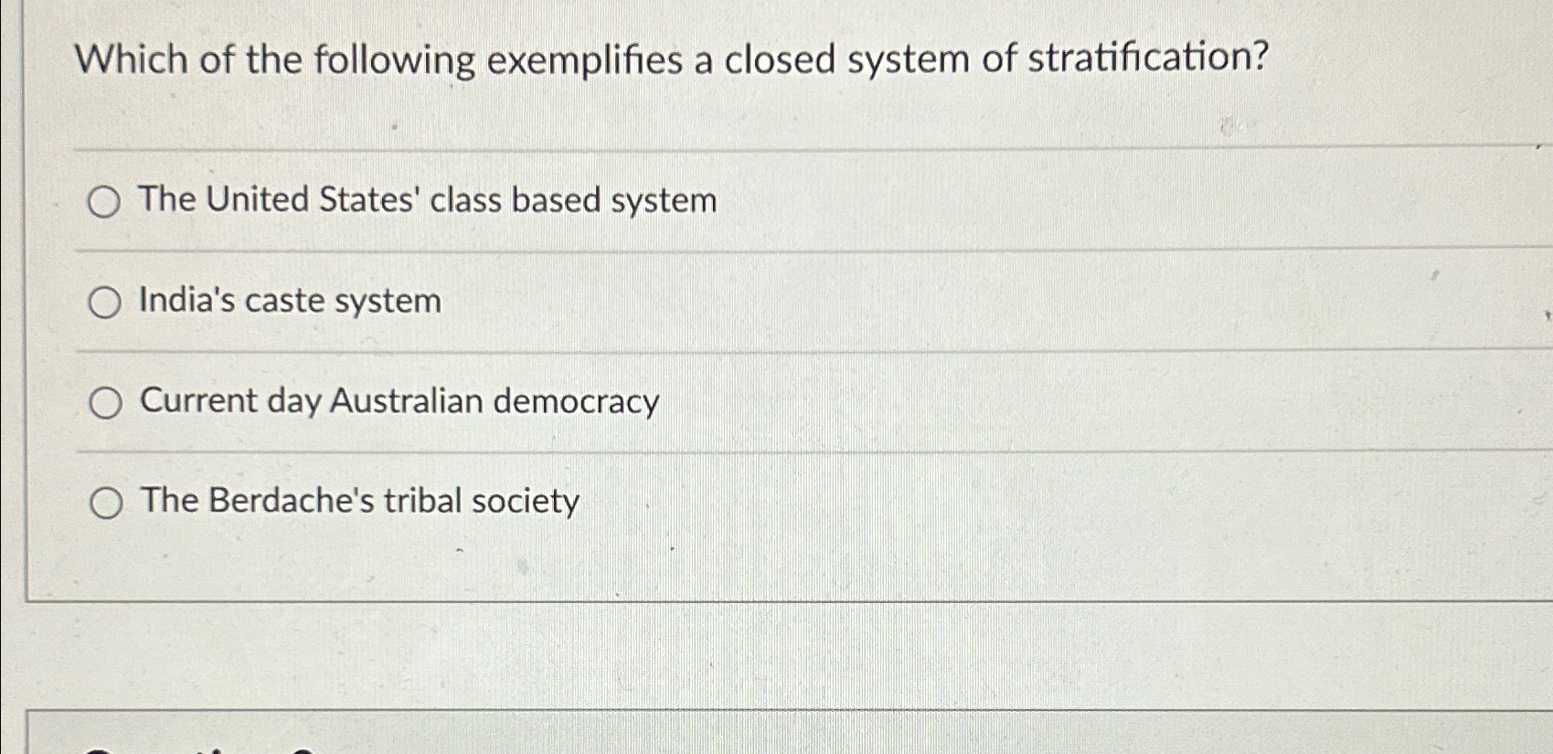 Solved Which of the following exemplifies a closed system of | Chegg.com