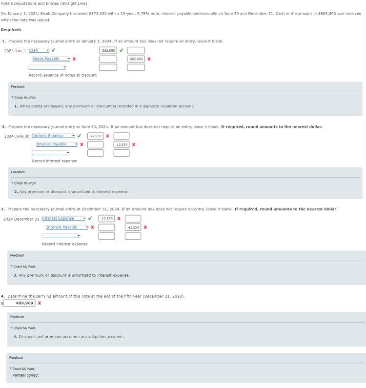 Solved Note Computations and Entries (Straight Line)On | Chegg.com