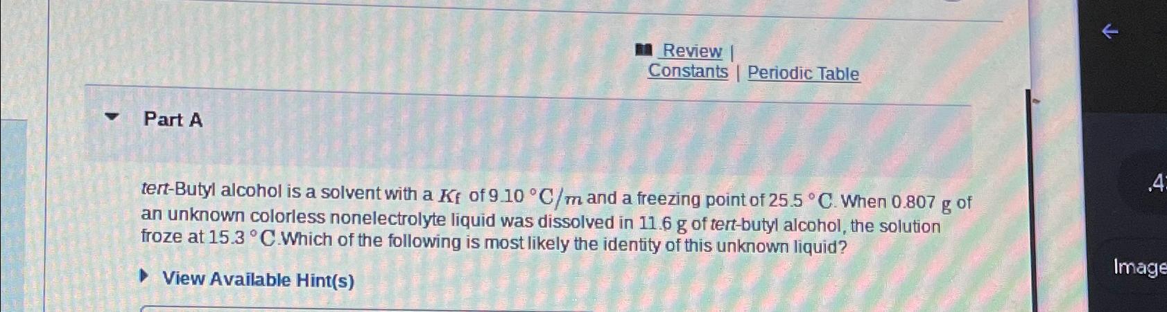 Solved Review |\\nConstants | Periodic Table\\nPart | Chegg.com
