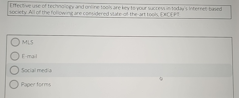 Solved Effective use of technology and online tools are key | Chegg.com