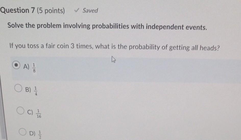 Solved Solve the problem involving probabilities with | Chegg.com