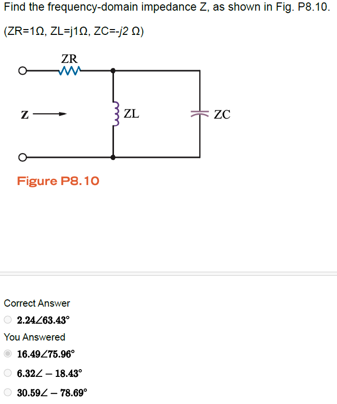 Solved Find the frequency-domain impedance Z, ﻿as shown in | Chegg.com