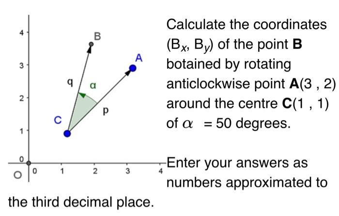 Solved Calculate the coordinates (Bx,By) of the point B | Chegg.com