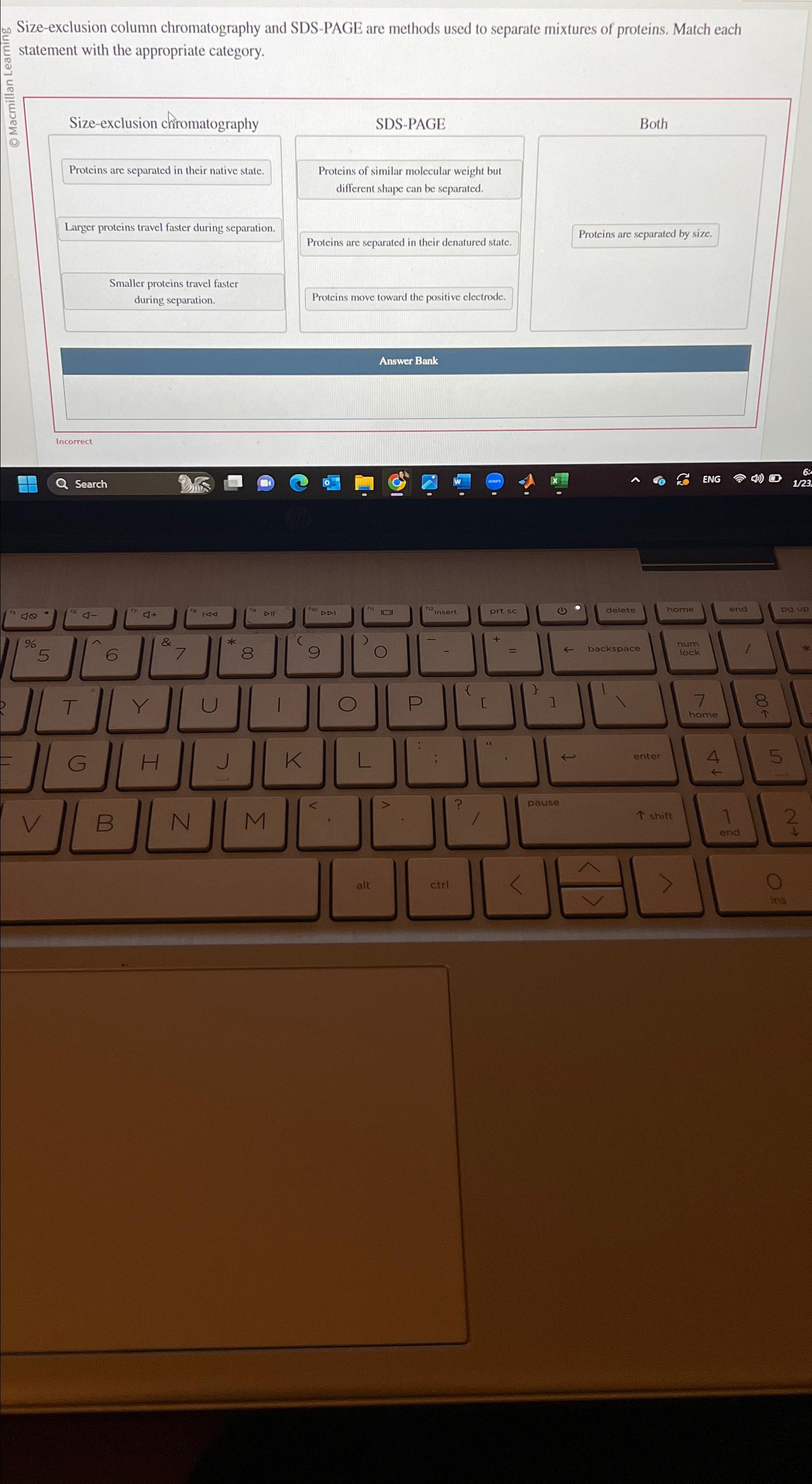 Solved Size-exclusion column chromatography and SDS-PAGE are | Chegg.com