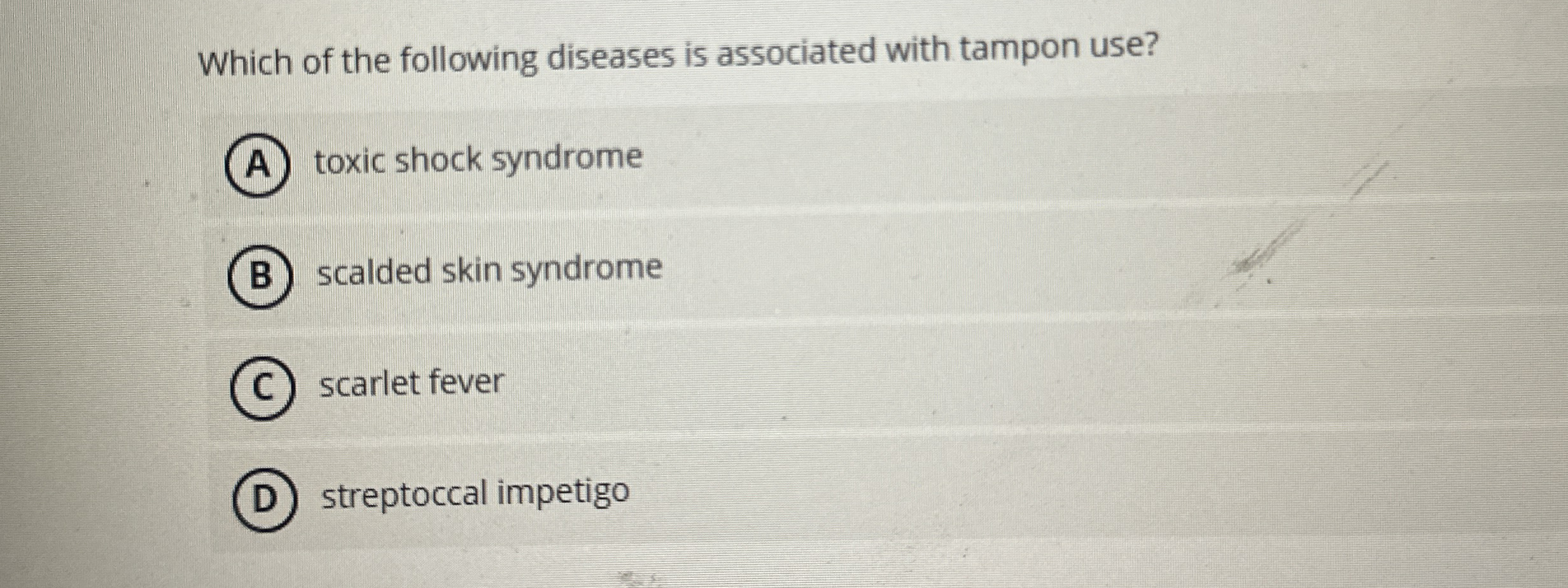 Solved Which of the following diseases is associated with | Chegg.com