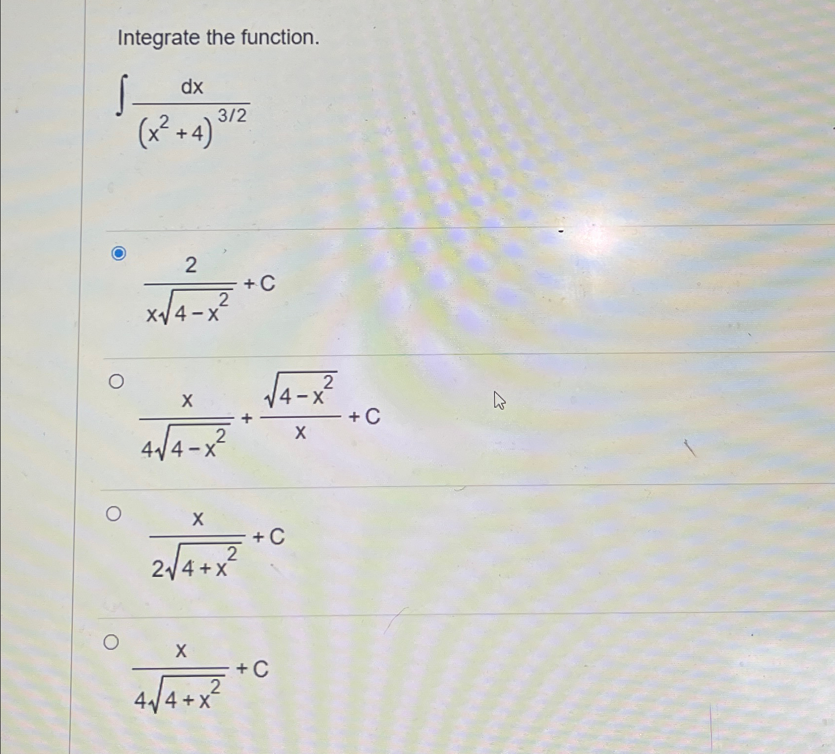 Solved Integrate the | Chegg.com