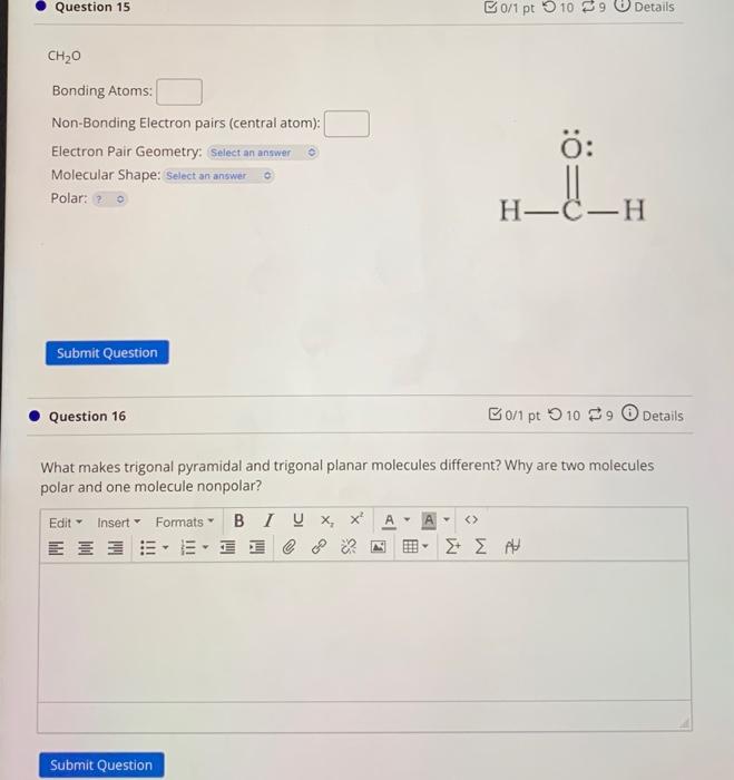 Solved NO1− Bonding Atoms: Non-Bonding Electron pairs | Chegg.com