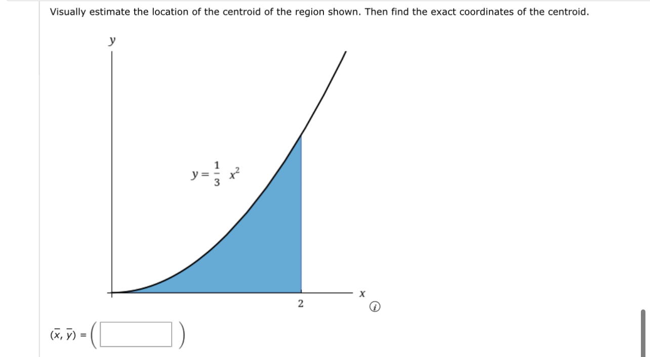 Solved Visually estimate the location of the centroid of the | Chegg.com