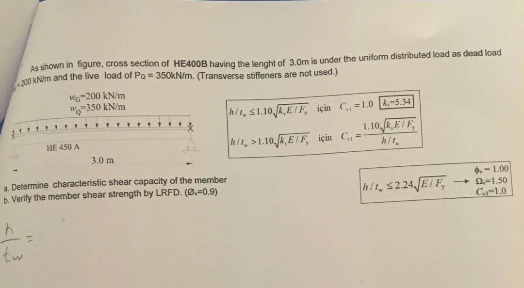 Solved As shown in figure, cross section of HE400B having | Chegg.com