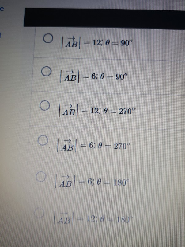 Solved Question 16 1 Point The Vector Ab Has Initial Point