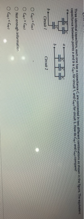 Solved Three identical capacitors, each one has a | Chegg.com