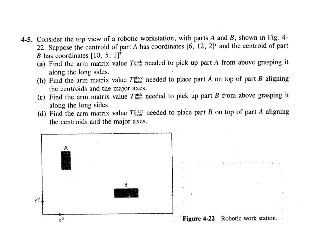 Solved 4-5. ﻿Consider the top view of a robotic workstation, | Chegg.com