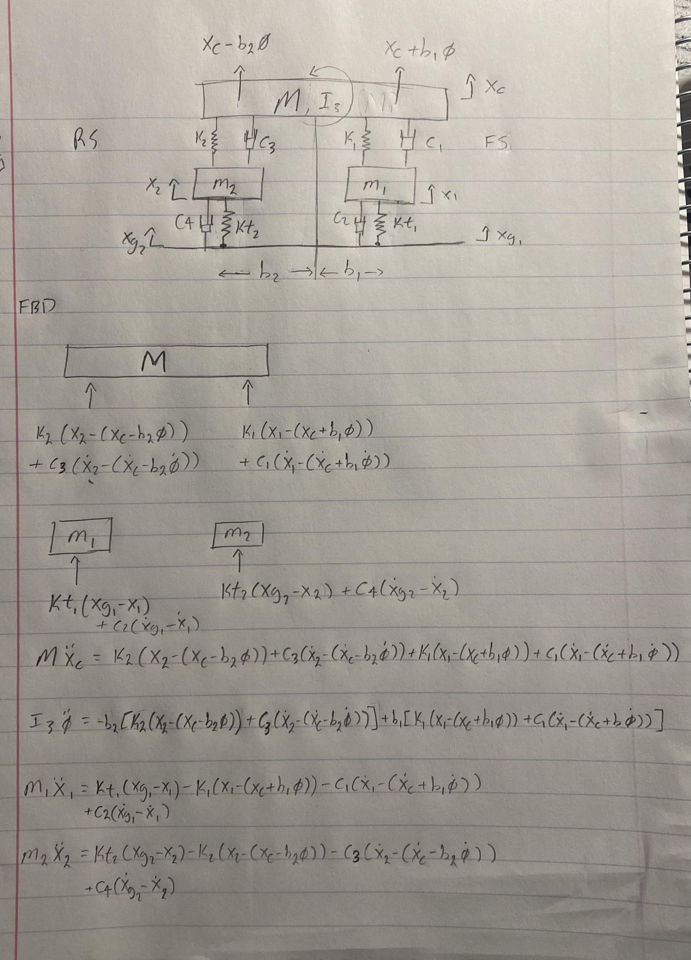 Solve the state space model of the following system | Chegg.com
