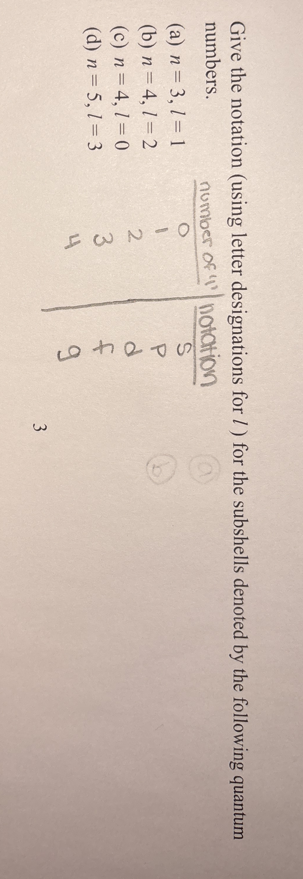 Solved Give the notation (using letter designations for l ) | Chegg.com