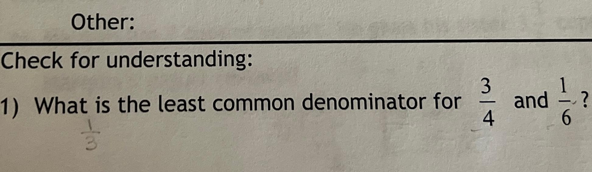 Solved Other:Check for understanding:What is the least | Chegg.com