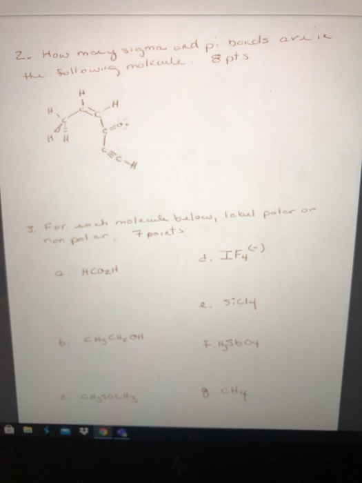 Solved 1. Draw the complete Lewis Structure (5pts), | Chegg.com