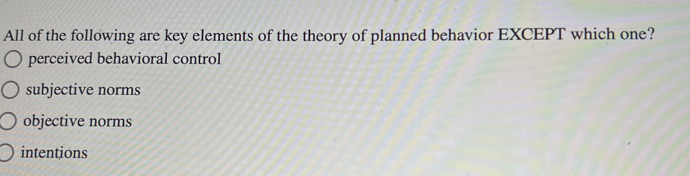 Solved All of the following are key elements of the theory | Chegg.com