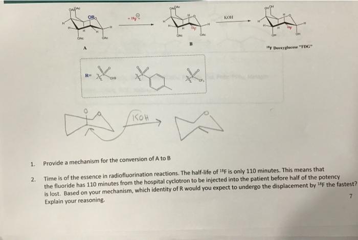 Solved Synthesis of FDG (10 minute discussion) Provide a | Chegg.com