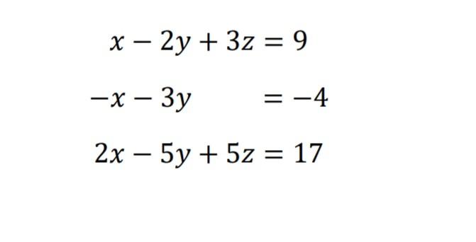 Solved Solve the given System of Linear Equations using the | Chegg.com