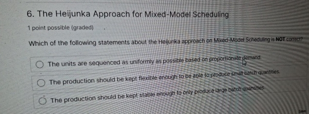 Solved The Heijunka Approach for Mixed-Model Scheduling1 | Chegg.com