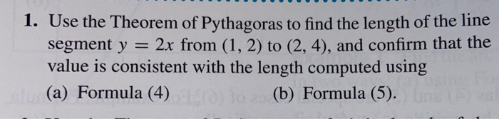 Solved 1. Use the Theorem of Pythagoras to find the length | Chegg.com