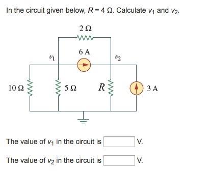 Solved In the circuit given below, R = 4 Ω. Calculate v1 and | Chegg.com