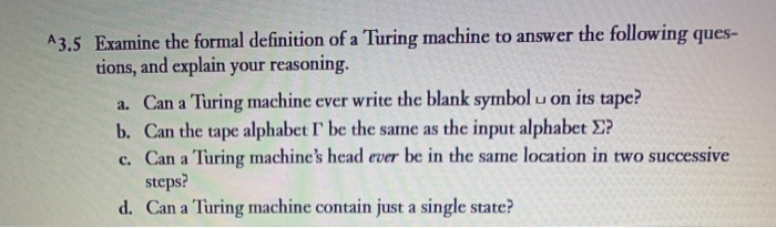 3.1 This exercise concerns TM M2, whose description | Chegg.com