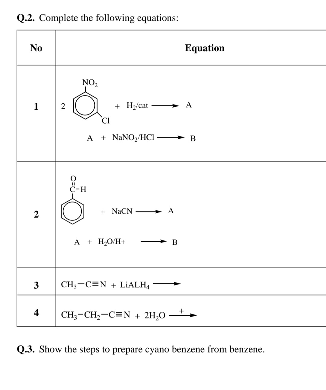 Solved Complete the following equations: Show the steps to | Chegg.com