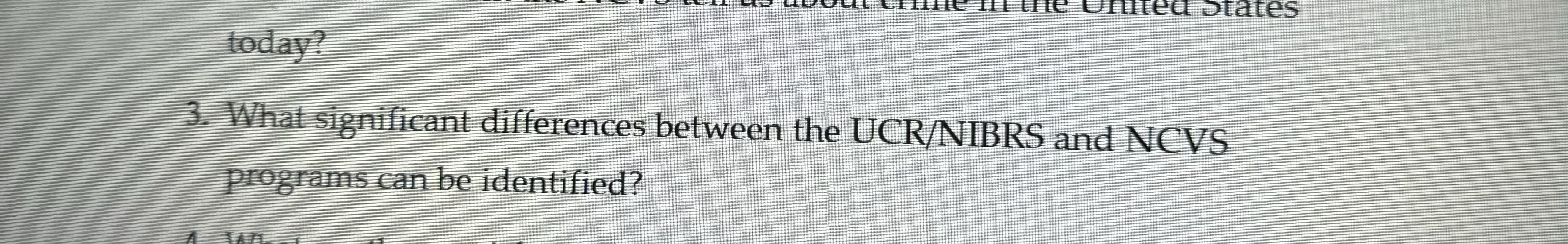 Solved What significant differences between the UCR/NIBRS | Chegg.com