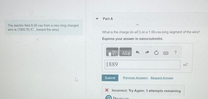 The electric field 6.00 cm from a very long charged | Chegg.com