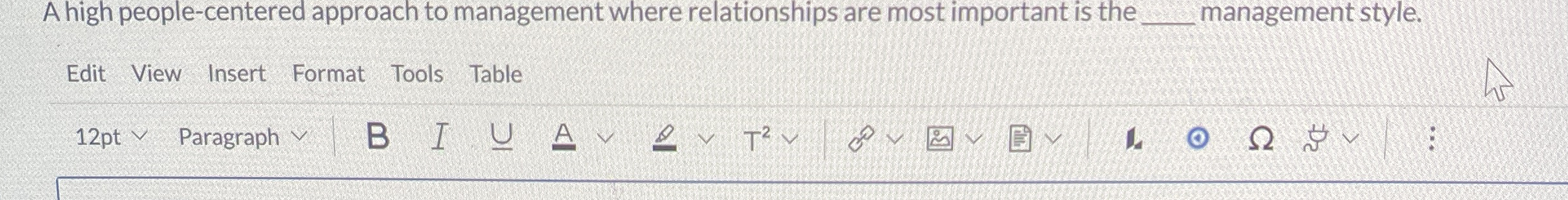 Solved A high people-centered approach to management where | Chegg.com