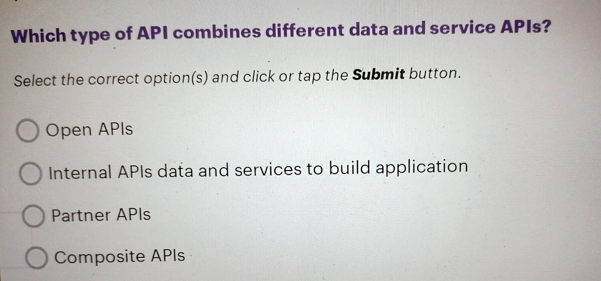 Solved Which type of API combines different data and service | Chegg.com