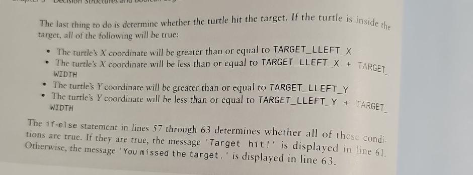 Solved The last thing to do is determine whether the turtle | Chegg.com