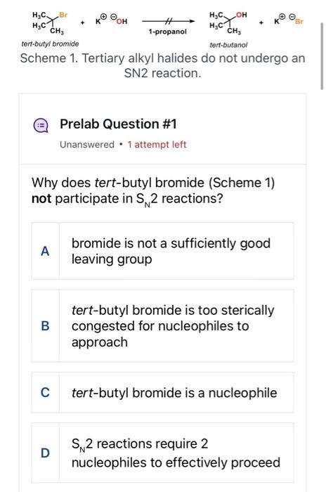 Solved Prelab Question \#1 Unanswered • 1 attempt left Why | Chegg.com