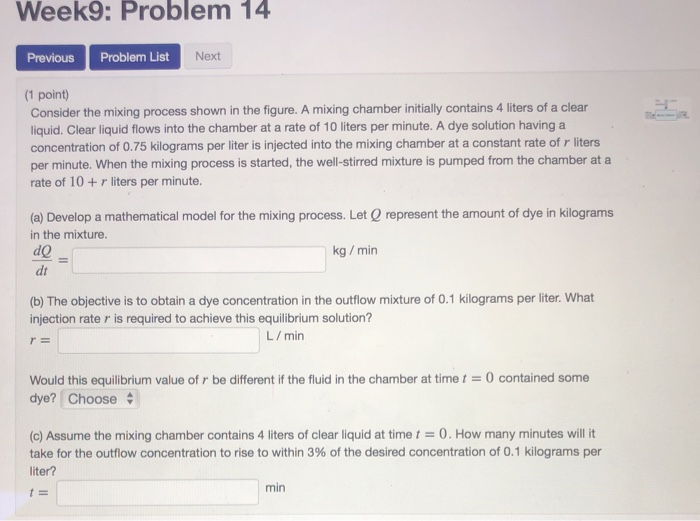 Solved Week9: Problem 14 Previous Problem List Next (1 | Chegg.com