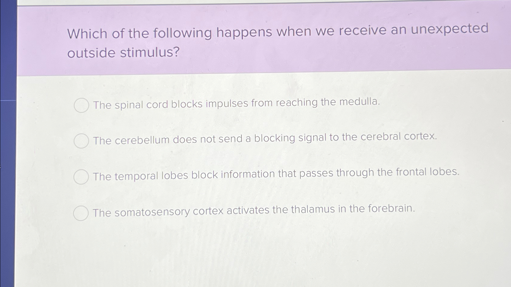 Solved Which of the following happens when we receive an | Chegg.com