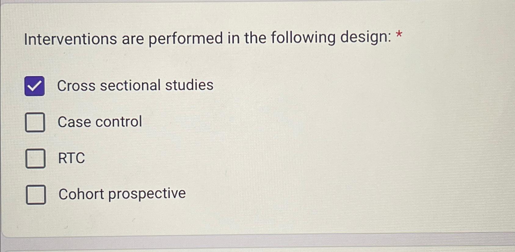 Solved Interventions are performed in the following design: | Chegg.com