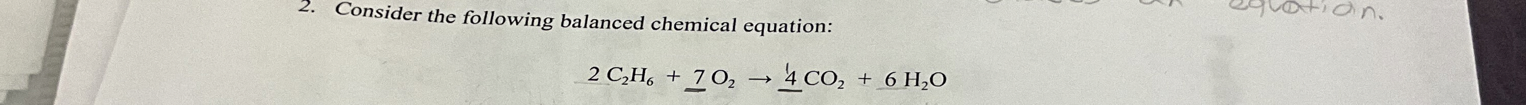 Solved Consider the following balanced chemical | Chegg.com