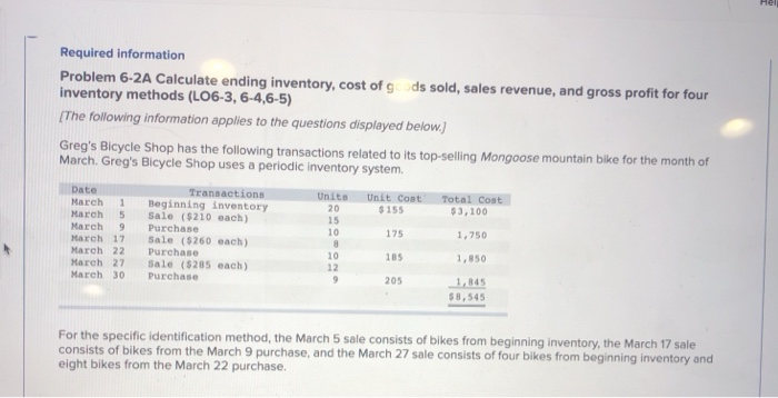 Solved 4) Using weighted average cost, calculate ending | Chegg.com