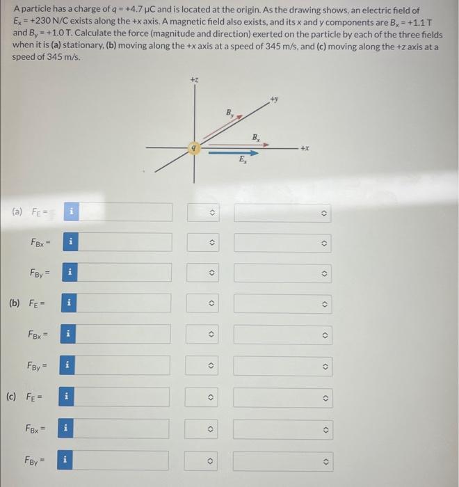 Solved A particle has a charge of q=+4.7μC and is located at | Chegg.com
