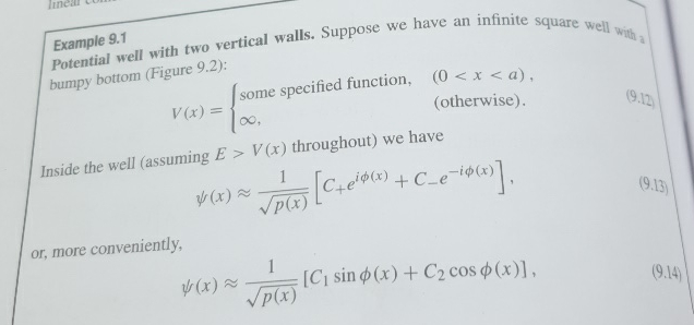 Solved Example 9.1Potential well with two vertical walls. | Chegg.com Solved Example 9.1Potential well with two vertical walls. | Chegg.com